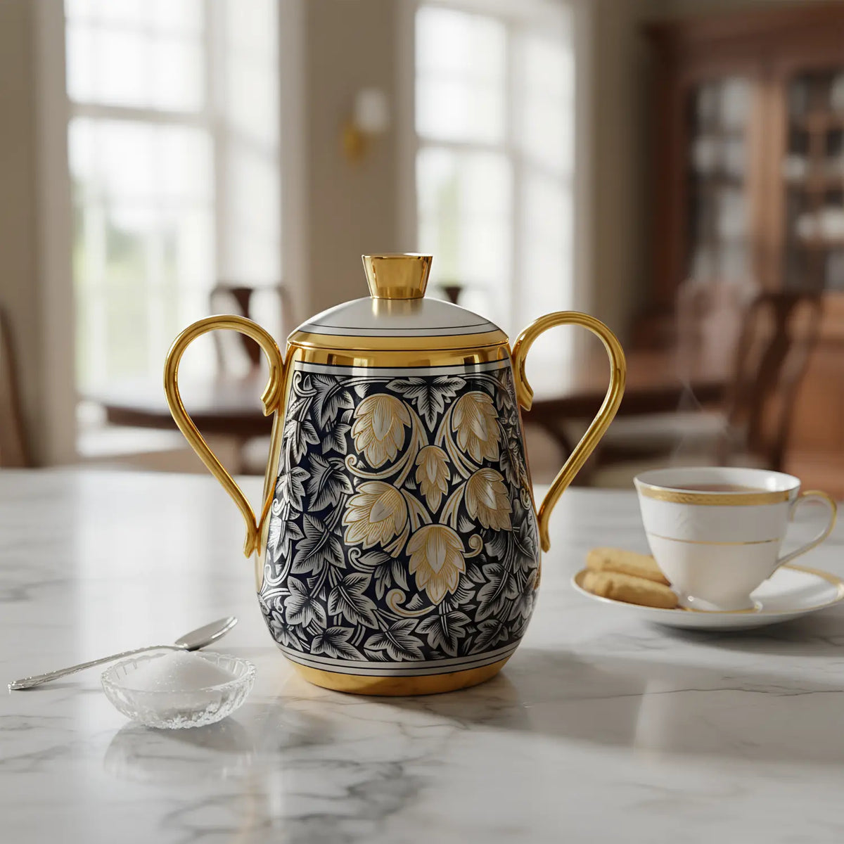 Sugar bowl 925 silver hops | Historical design (1969)